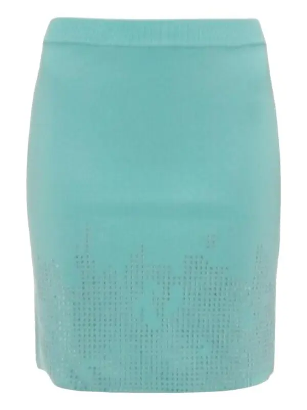 J.W.ANDERSON Stud-detail Knitted Miniskirt - Green