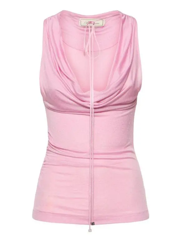 Blumarine Jersey Sablé Top - Pink