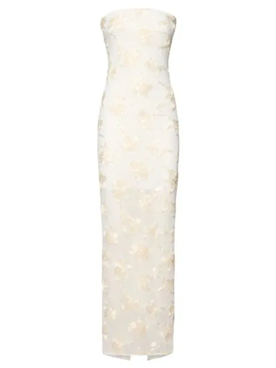 ROTATE BY BIRGER CHRISTENSEN Lace Sleeveless Maxi Dress - White