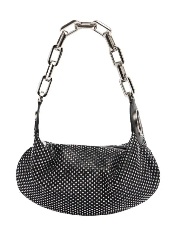 CHRISTIAN LOUBOUTIN Le 54 Chain Leather Shoulder Bag - Black
