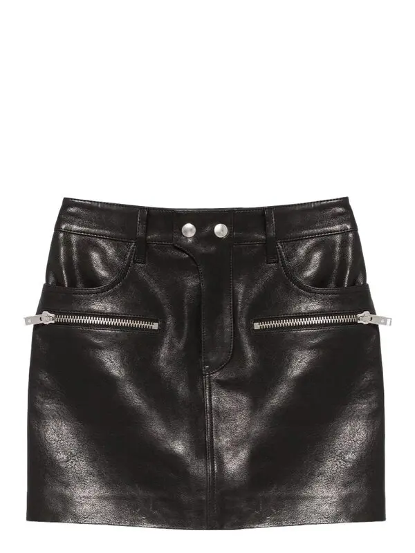 ANINE BING Steel Mini Skirt - Black