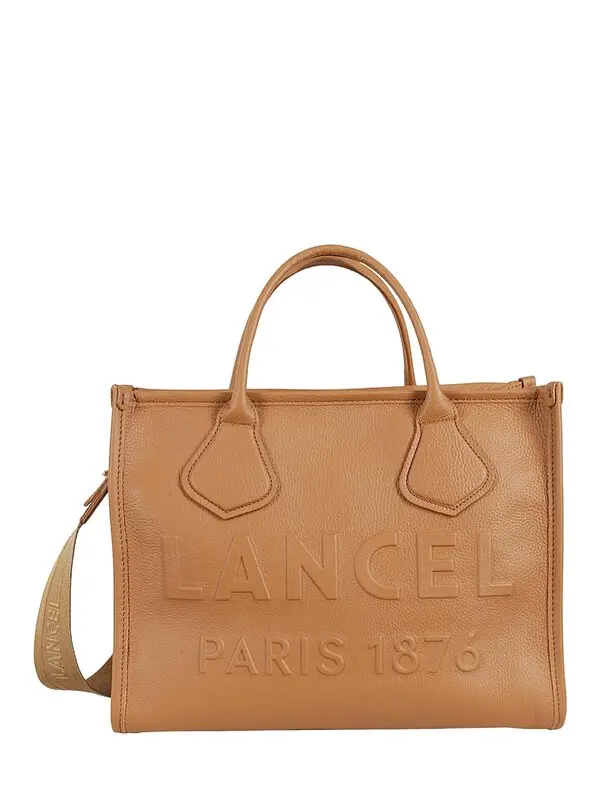LANCEL Double Handle Shoulder Bag - Camel