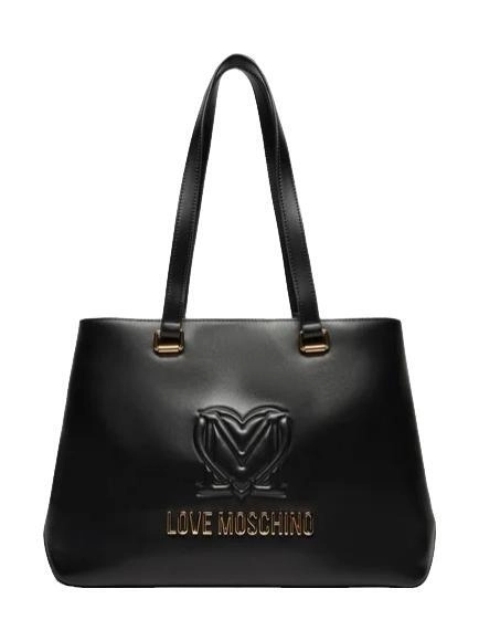Moschino Lettering Shoulder Bag - Black