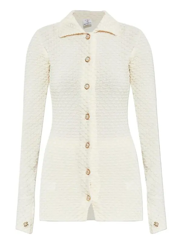 Casablanca Textured Shirt With Lapels - White