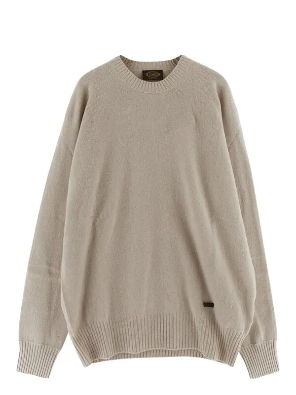 TOD'S Crewneck Knitted Jumper - Nude