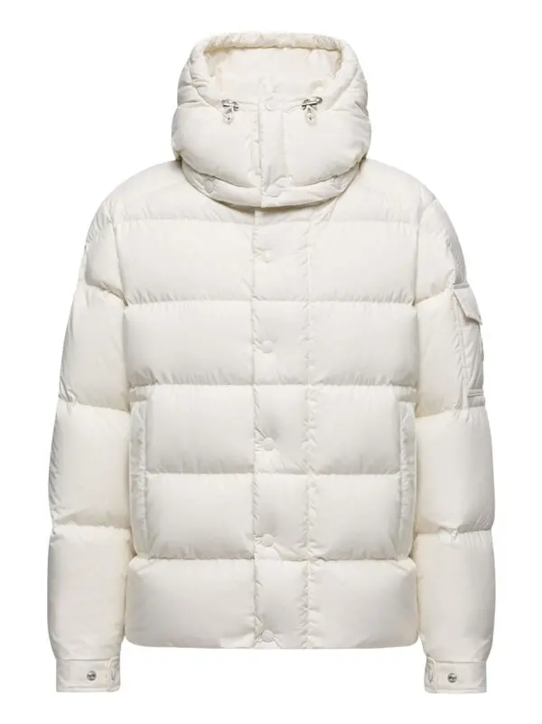 Moncler Maya Hooded Short Down Jacket - White