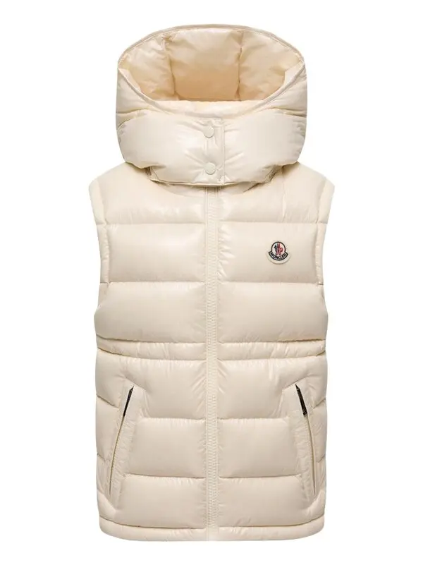 Moncler Ania Hooded Down Gilet - White