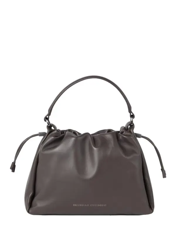 Brunello Cucinelli Mellow Small Bucket Bag - Brown