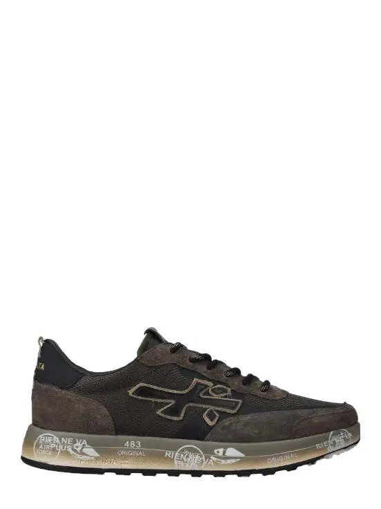 Premiata Lace-up Low-top Sneakers With Logo Detail - Black