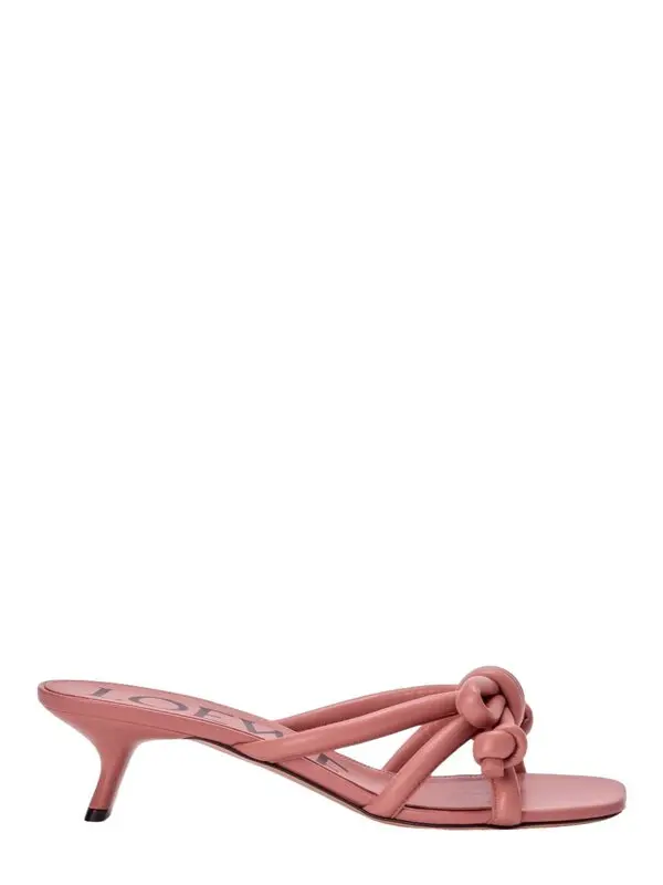 Loewe Nappa Rope Heeled Sandals - Blush