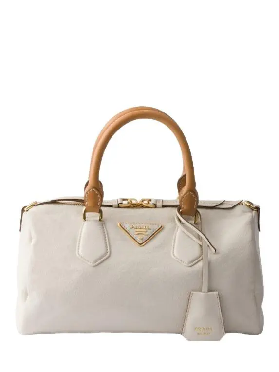 Prada Evasion Small Leather Top-handle Bag - White
