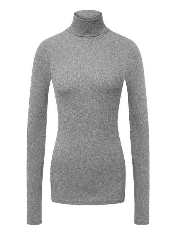 Polo Ralph Lauren Ribbed High Neck Pullover - Gray