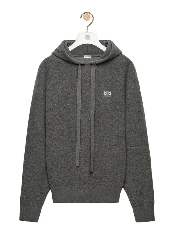 Loewe Drawstring Hoodie - Grey