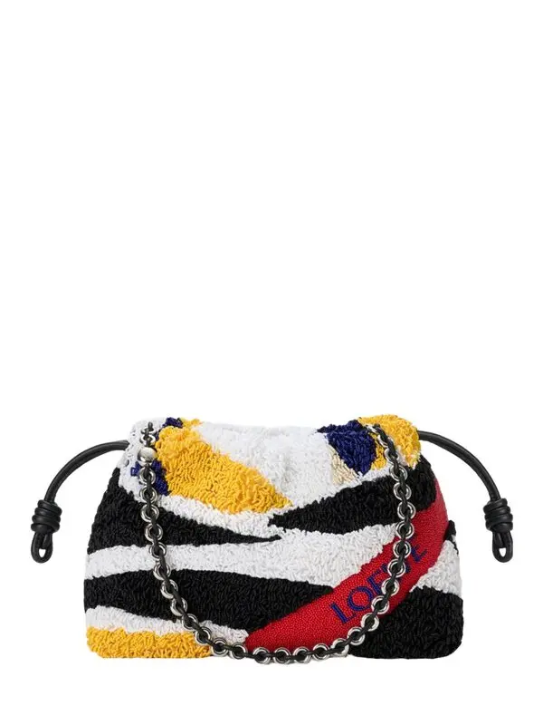 Loewe Pleated Shoulder Bag - Black/multicolor