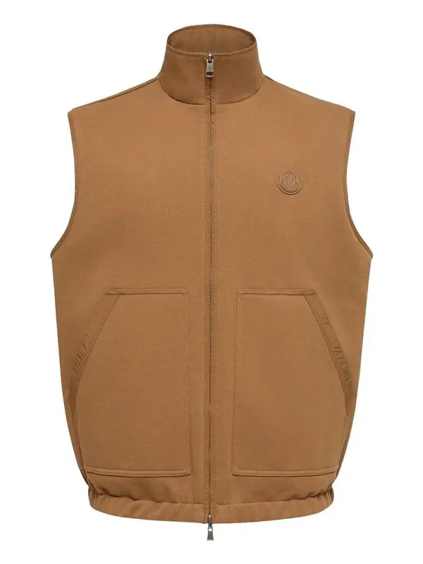 Moncler Reversible Zip-up Gilet - Brown
