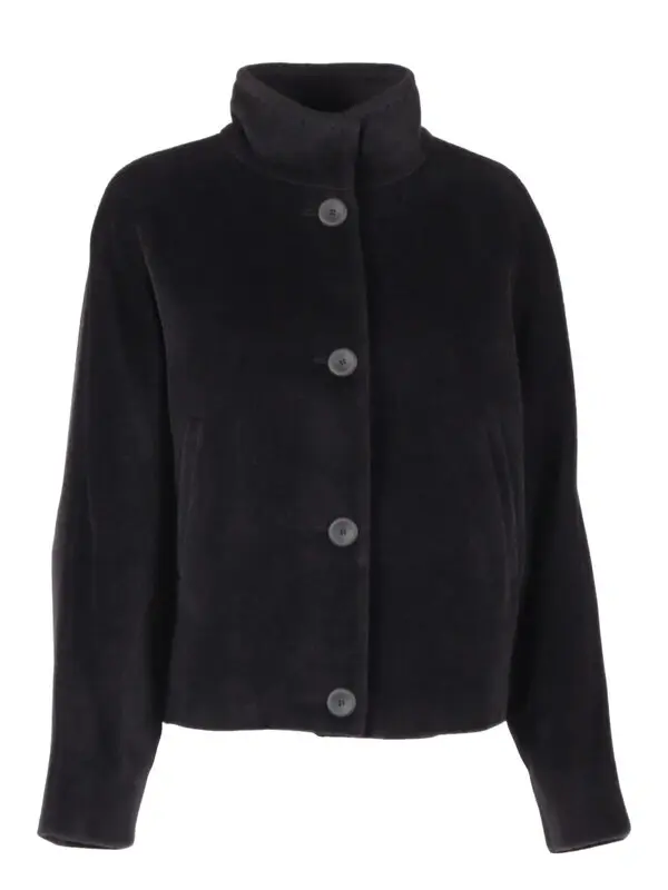 Max Mara Button-up Coat - Black