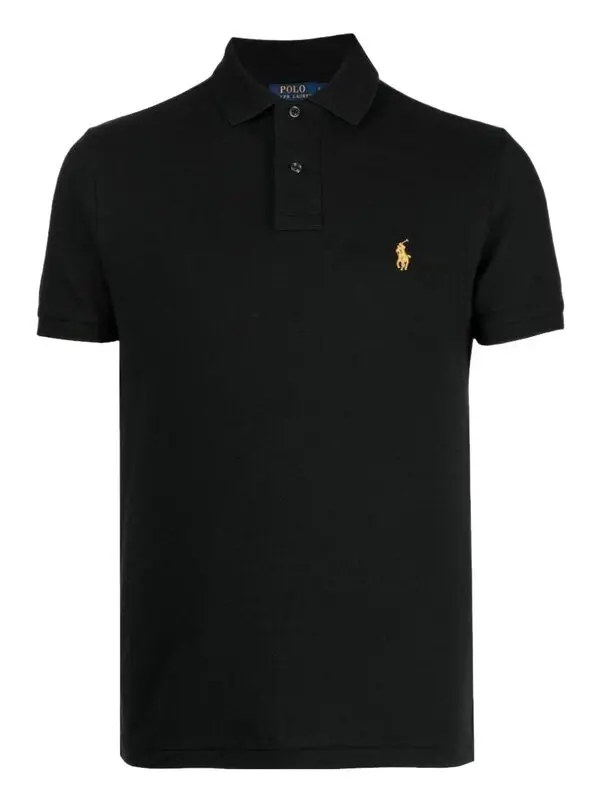 Polo Ralph Lauren Embroidered-pony Polo Shirt - Black