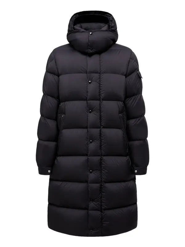 Moncler Hanoverian Hooded Long Down Jacket - Black