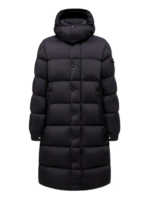 Moncler Hanoverian Hooded Long Down Jacket - Black