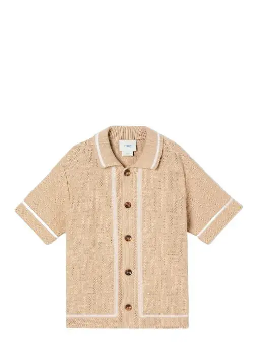 Fendi Short Sleeve Button-up Shirt With Ff Logo - Baseball