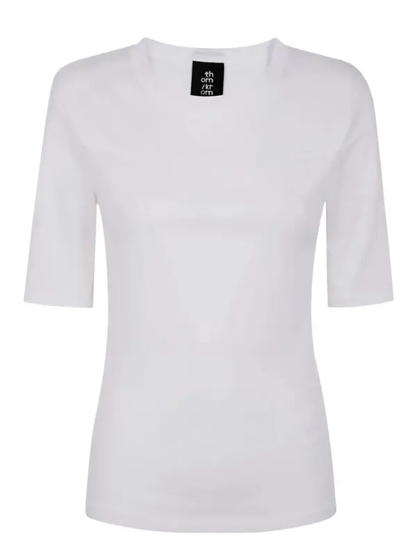 THOM KROM V-panel Short Sleeve Top - White