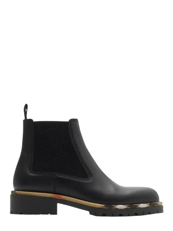 Burberry Leather Chelsea Boots - Black