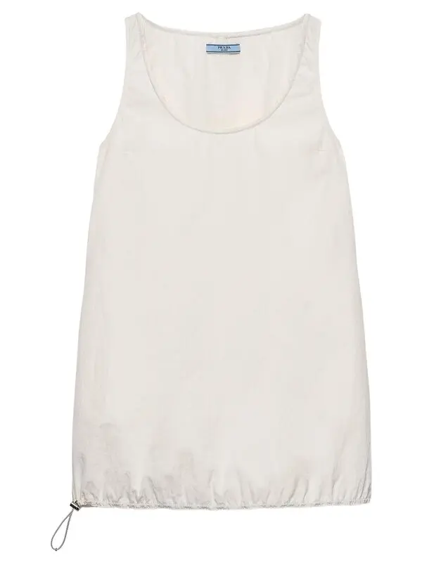 Prada Sleeveless Technical Pongé Mini-dress - Ivory
