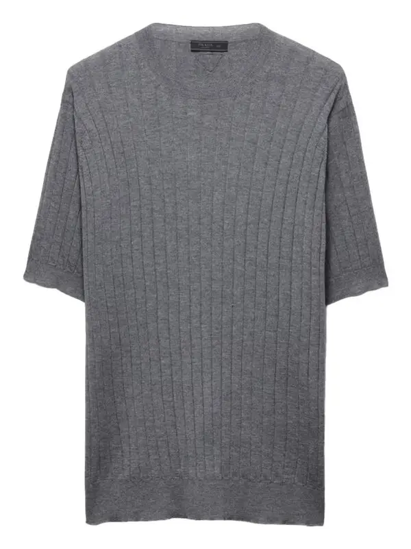 Prada Cashmere And Silk Crew-neck Sweater - Slate Ash