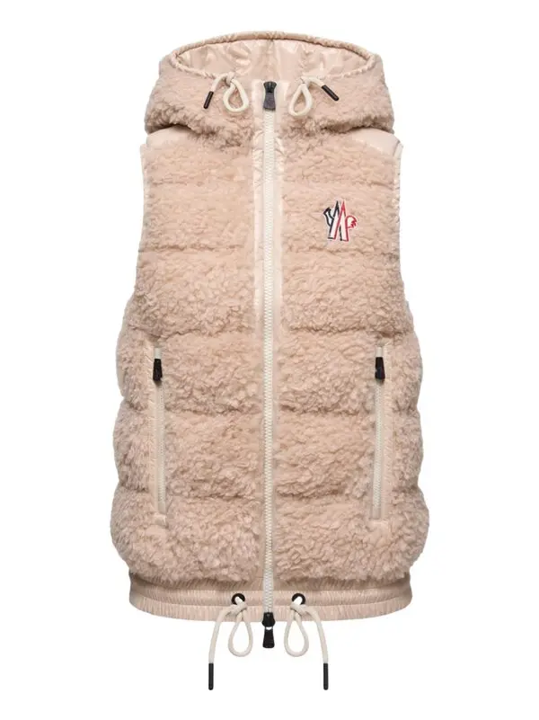 Moncler Teddy Hooded Insulated Gilet - Pink