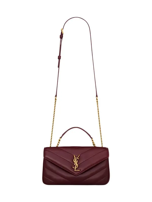 Saint Laurent Loulou Shoulder Bag - Cabernet Red