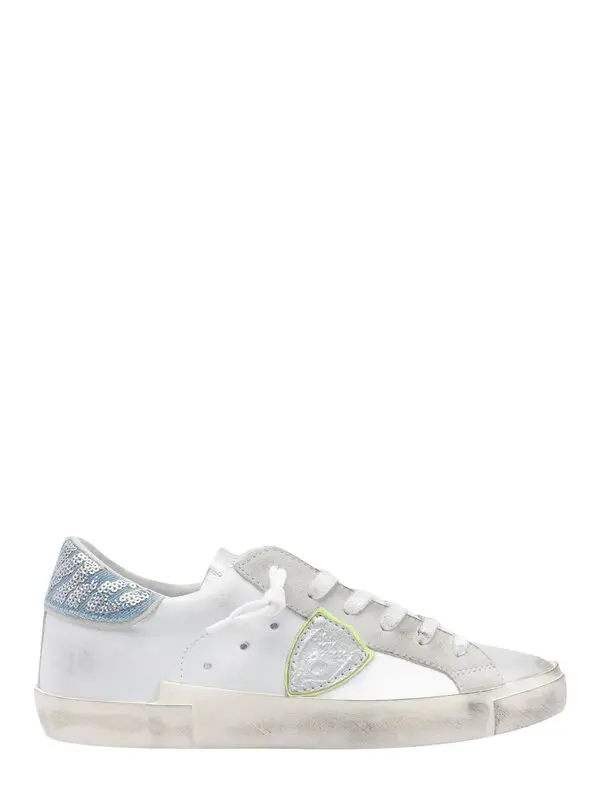 Philippe Model Prsx Low-top Sneakers With Sequins - White