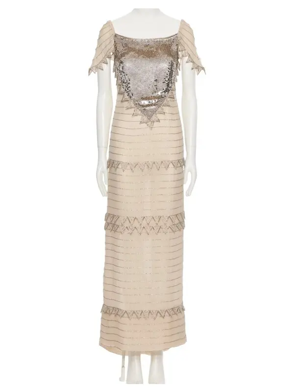 Valentino Garavani Striped Sequin Embellished Gown - No