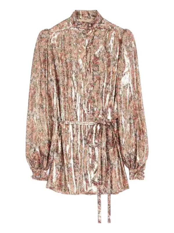 Valentino Garavani Flowerism Millefiori Lurex Top - Nude