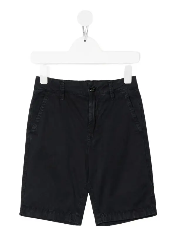 Stone Island Chino Shorts With Logo Patch - Blue