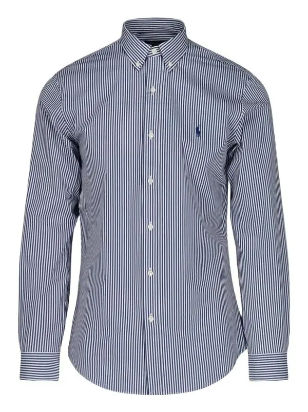 Polo Ralph Lauren Stripe-print Long-sleeved Shirt - Gray