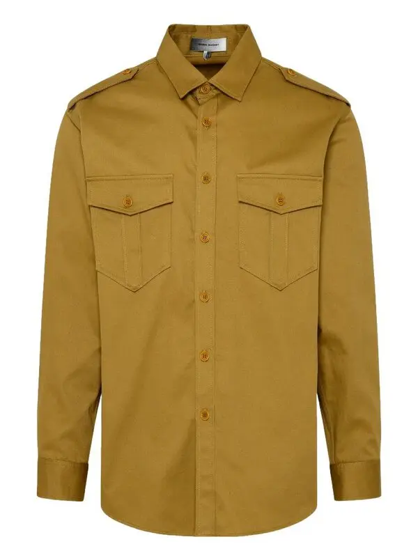 Isabel Marant Étoile Logo Embroidered Pomili Shirt - Brown
