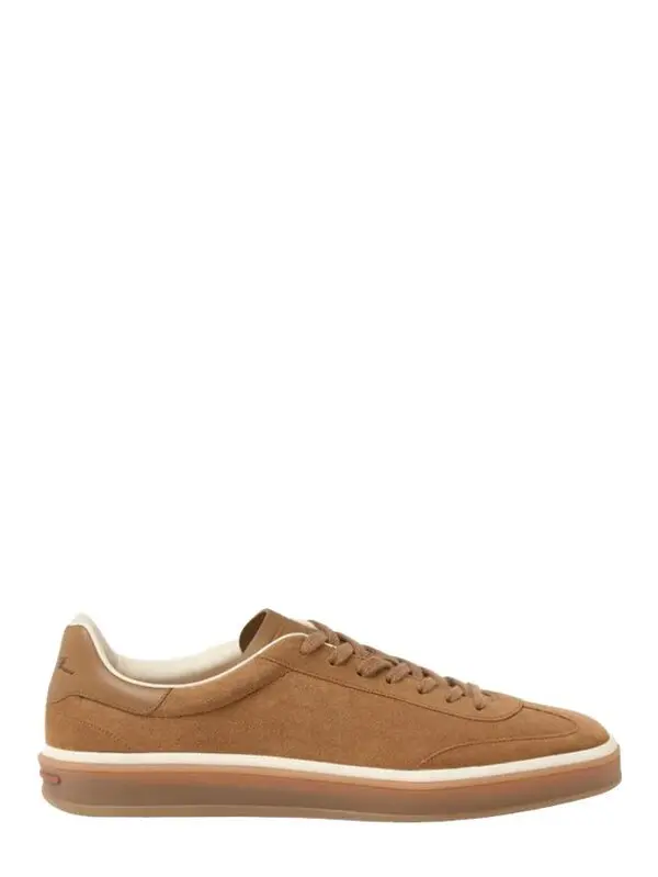 Loro Piana Tennis Walk Suede Sneakers - Light Dune