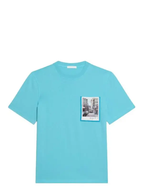 Helmut Lang Postcard Crewneck T-shirt - Blue