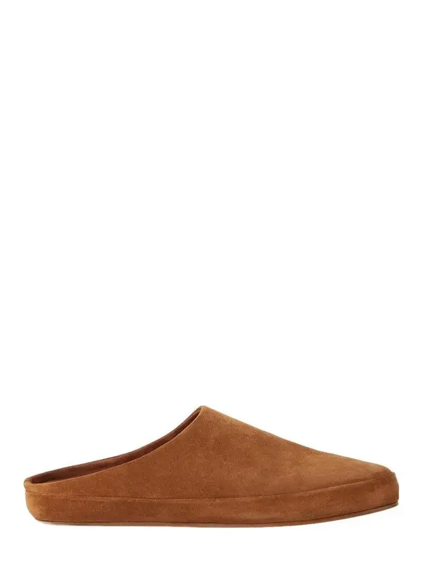 Loro Piana Tomori Walk Mule In Suede - Brandy