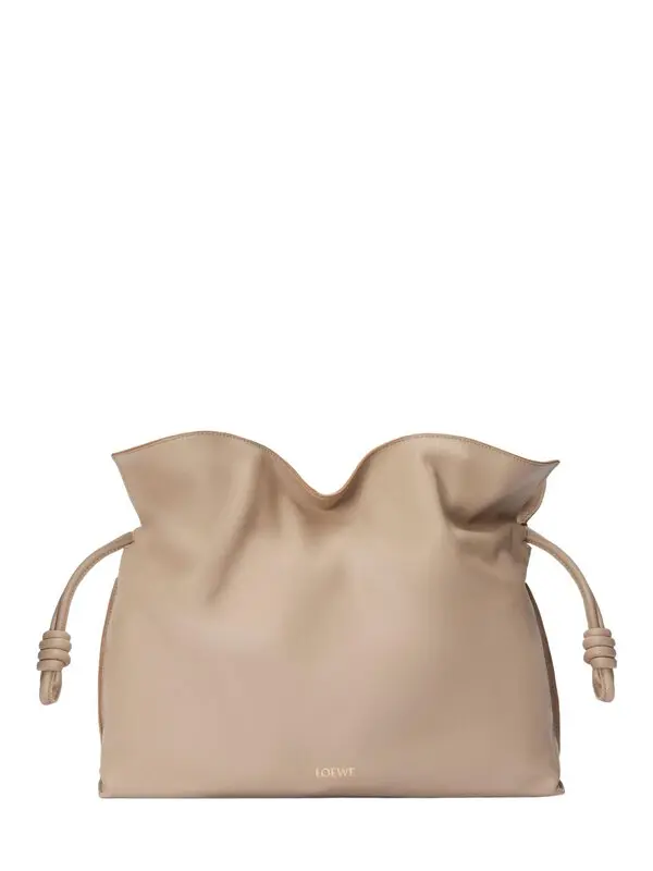 Loewe Flamenco Clutch In Nappa Calfskin - Sand