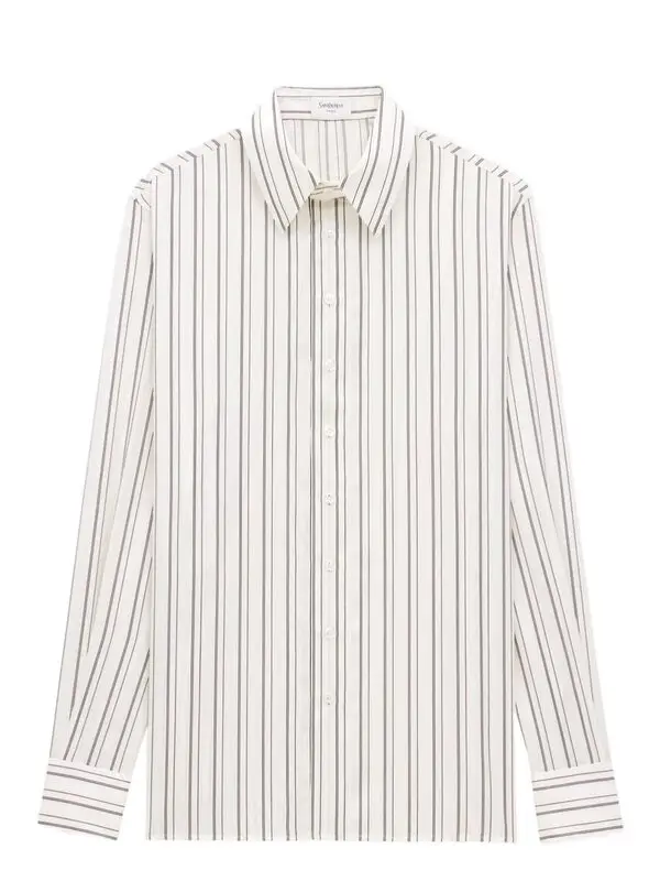 Saint Laurent Striped Button-up Shirt - White