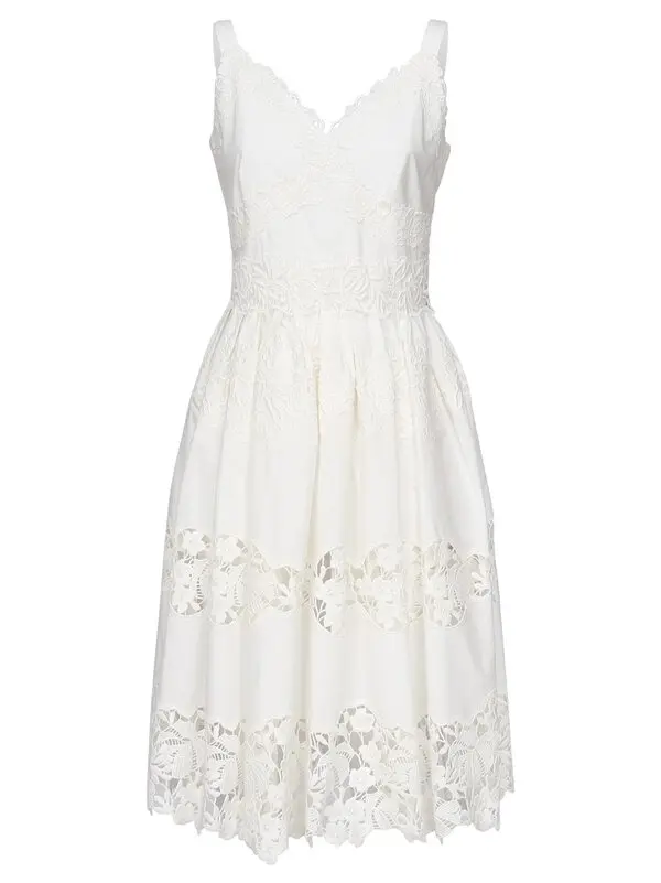 Dolce & Gabbana Sleeveless V-neck Midi Dress - No