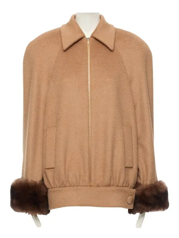 Valentino Garavani Collared Long-sleeved Casual Jacket With Fur Trim - No