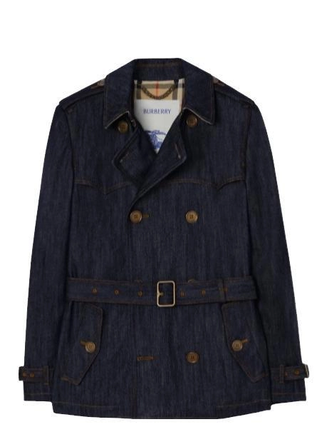 Burberry Short Denim Trench Coat - Deep Indigo