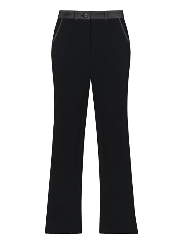 Nanushka Slim-leg Fine-ribbed Trousers - Black