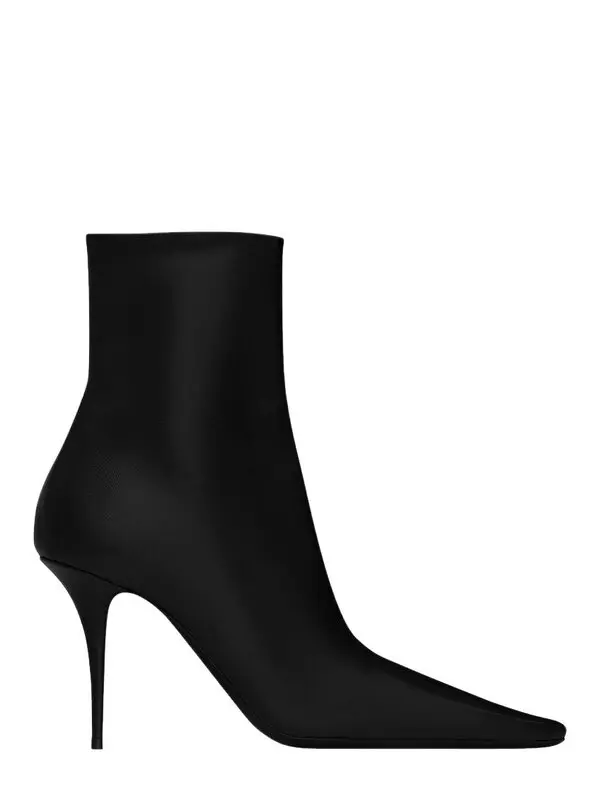 Saint Laurent Ashley Booties In Smooth Leather - Black