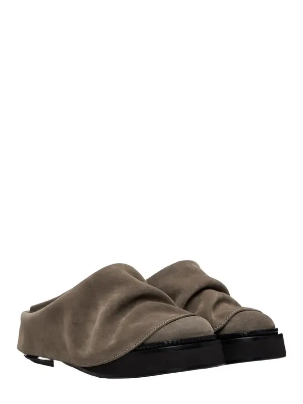 Attico Square Toe Mules - Brown