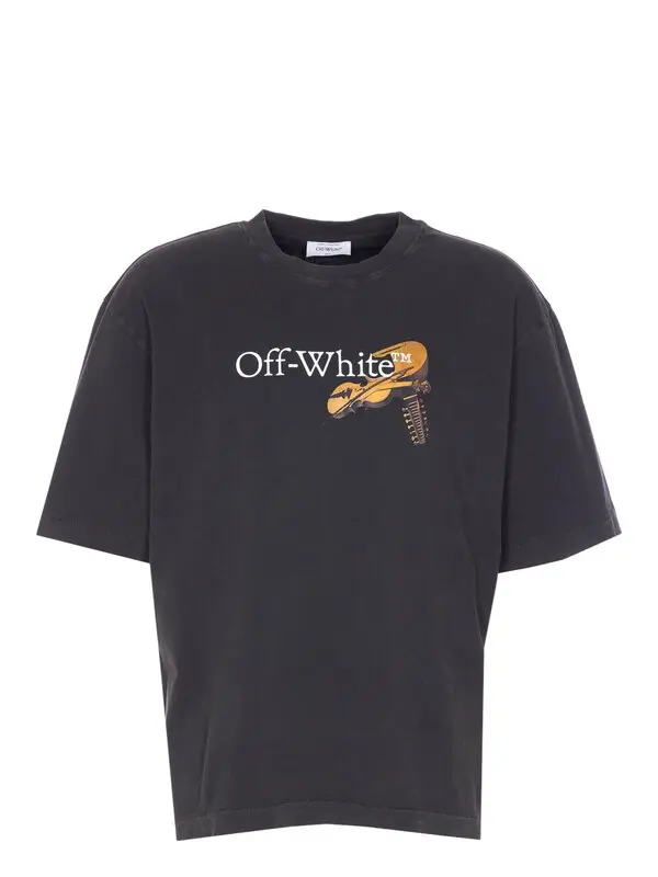 Off-White Logo Printed Crewneck T-shirt - Black