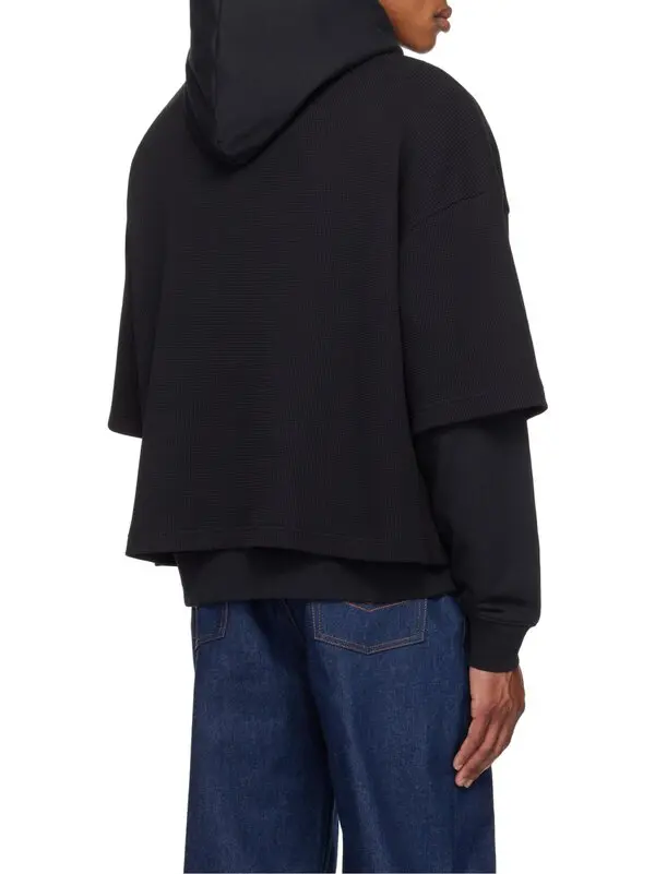 JEAN PAUL GAULTIER Oversized Logo Hoodie - Black