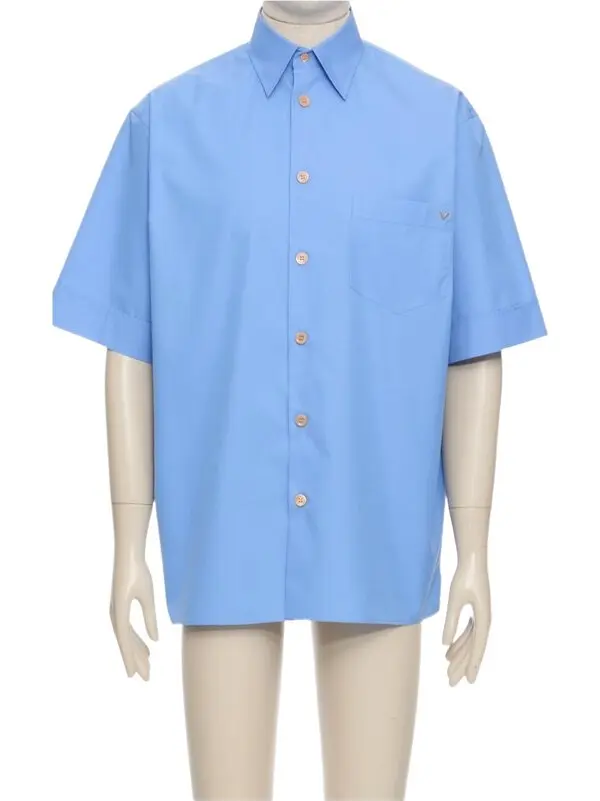 Valentino Garavani Short-sleeved Shirt - Blue